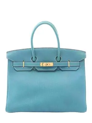 Hermès 2003 35 Birkin Tote Bag Blue