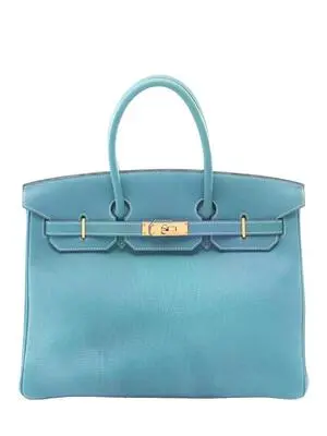 Hermès Hermès Birkin 35 Tote Bag Blue