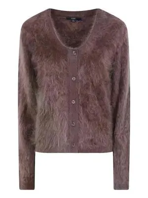 Seventy Brushed Finish Cashmere Cardigan - Brown