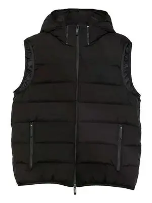 Moncler Padded Hooded Gilet - Black