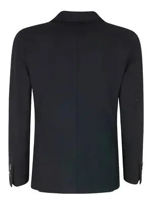 CIRCOLO 1901 Fleece Notch-lapel Cotton Blazer - Blue