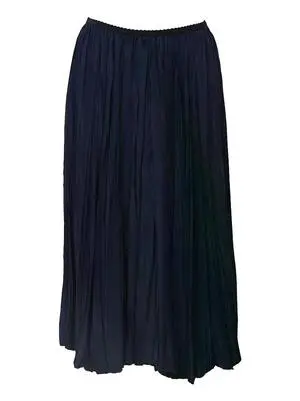 N°21 Pleated Elasticated-waist Midi Skirt - Blue