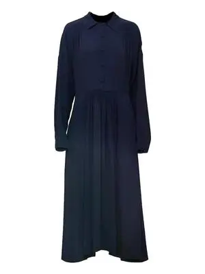 N°21 Gathered Waist Shirt Dress - Blue