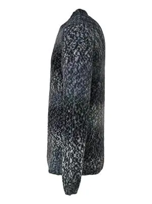 DONDUP Jacquard Knit Crew Neck Sweater - Grey