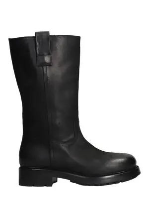STRATEGIA Leather Boots - Black