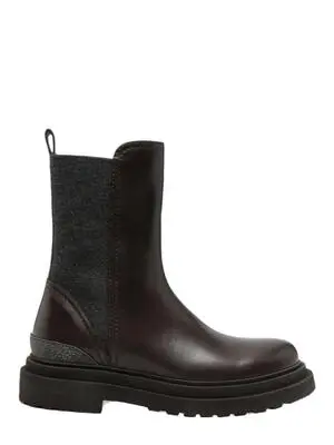 Brunello Cucinelli Leather Ankle Boots - Brown