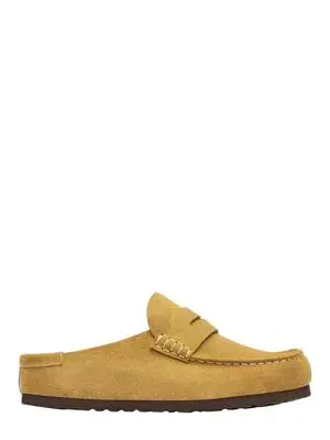 BIRKENSTOCK Birkenstock Naples Wrapped Suede Clogs Neutrals