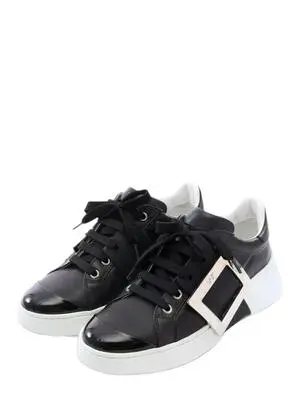 ROGER VIVIER Roger Vivier Vintage Black Patent Leather Low-Top Sneakers