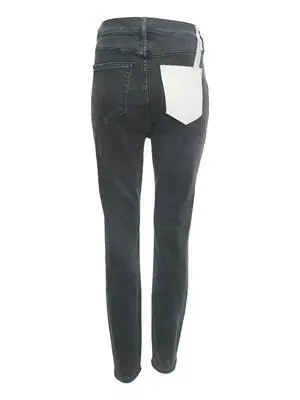 Current/Elliott Pocketed Straight Leg Jeans - Grey