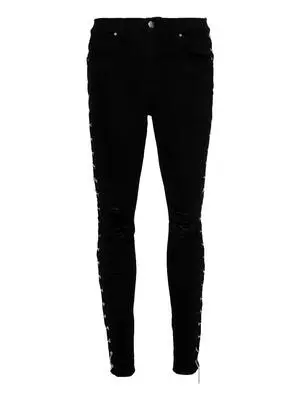 Amiri 2024 Chain-detail Distressed Skinny Leg Jeans - Black
