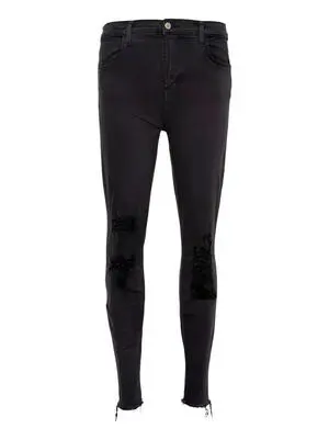 J Brand Distressed Skinny Jeans - Black