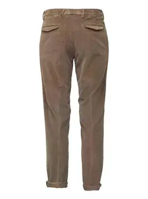 BRIGLIA 1949 Pleated Corduroy Trousers - Brown
