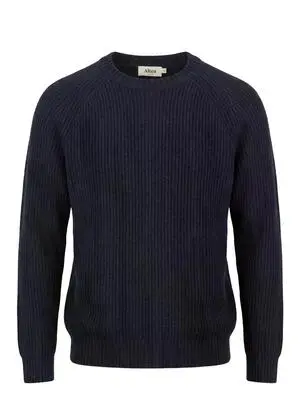 Altea Ribbed Knit Raglan-sleeve Sweater - Blue