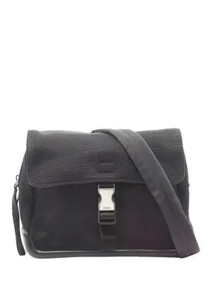 Prada 2000s Buckle Shoulder Bag - Black