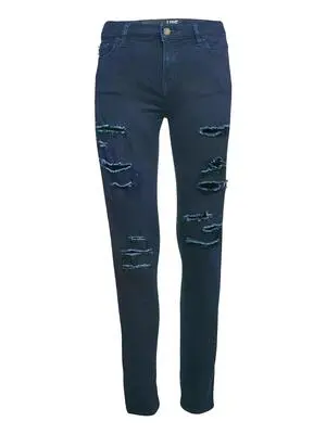 Moschino Distressed Tapered Jeans - Blue