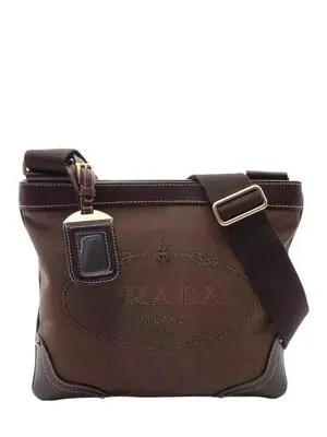 PRADA Prada Logo Jacquard Shoulder Bag