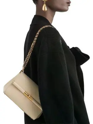 Dolce & Gabbana Marlene Shoulder Bag In Calfskin Neutrals