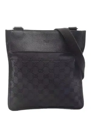 Gucci 2000s Gg Canvas Shoulder Bag - Black