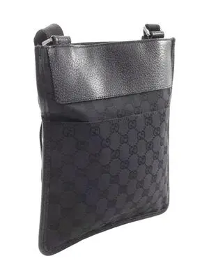 Gucci Gg Canvas Shoulder Bag - Black