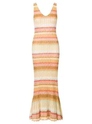 CINQ À SEPT Edie Stripe-pattern Maxi Dress