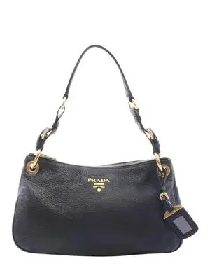 Prada Vitello Daino Shoulder Bag - Black
