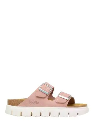 BIRKENSTOCK Birkenstock Arizona Suede Platform Slides Pink