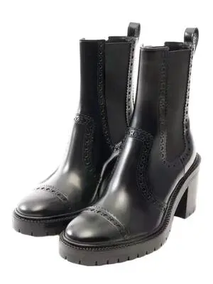 Hermès Lindsay Brogue Chelsea Boots - Black