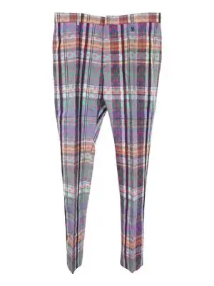 LOUIS VUITTON Monogram Madras Check Trousers - Blue