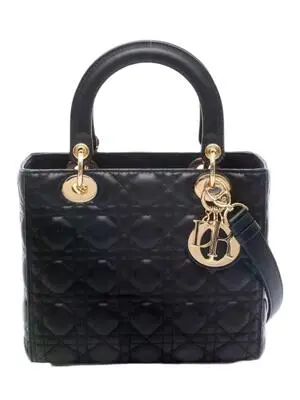 Dior Christian Dior Lady Dior Two-Way Tote Bag Black
