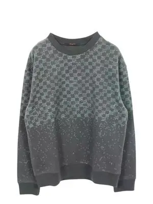 LOUIS VUITTON Damier Spread Crew Neck Sweatshirt - Grey