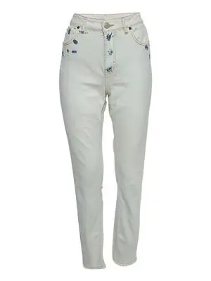 MAJE Maje Bleach Washed Jeans With Contrast Stitching