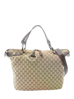 Gucci 2010s Icon Bit Gg Canvas Tote Bag Neutrals
