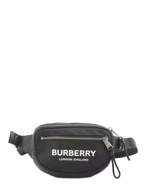 Burberry Cannon Logo Print Belt Bag - Black