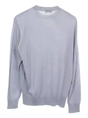 DIOR Christian Dior 2000s Bee Embroidered Wool V-Neck Sweater