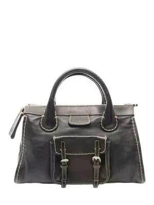 Chloé 2000s Edith Leather Tote Bag - Black