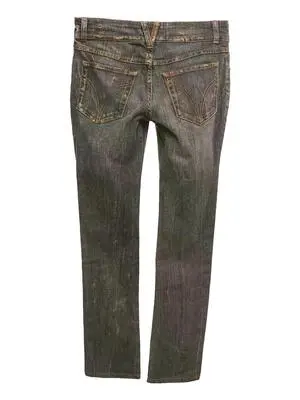 DOLCE & GABBANA Dolce & Gabbana Grey Low-Rise Jeans With Washed Effect