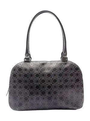 SALVATORE FERRAGAMO Salvatore Ferragamo Gancini Embossed Leather Tote Bag