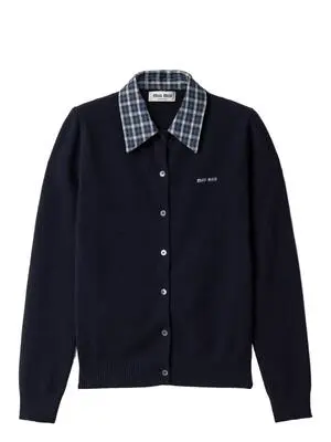 Miu Miu Miu Miu Cashmere Cardigan Navy