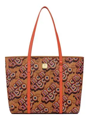 MCM MCM Toni Top-Zip Shopper In Disco Visetos Monogram