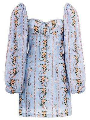 Agua Bendita Lorena Navegante Mini Dress - Blue
