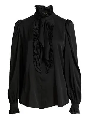KOBI HALPERIN Kobi Halperin Silk Blend Tie Neck Blouse