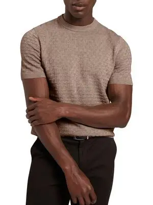 Ted Baker London Ingvi Cotton & Wool Knit T-shirt - Natural