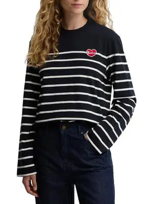 Barbour Harling Striped Long Sleeve T-shirt - Dark Navy/cloud