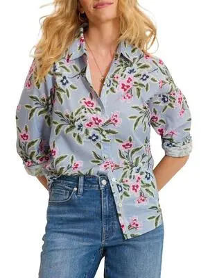 Tommy Bahama Ocean Petals Cotton Voile Shirt - Moondust