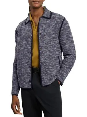 Ted Baker London Hannley Textured Shirt Jacket - Navy