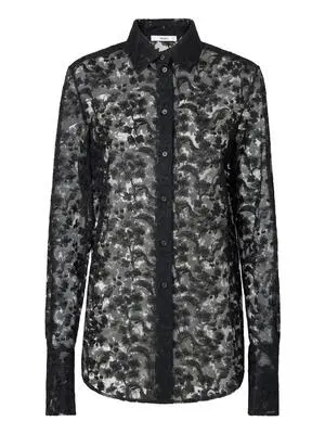 Fendi Peonia Lace Shirt - Black