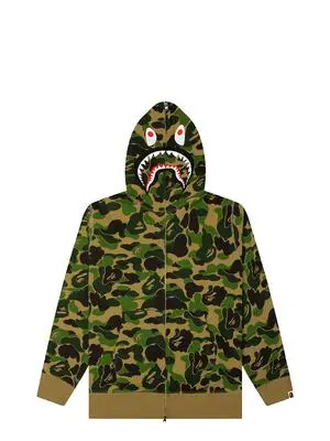 A BATHING APE 2nd Shark Full Zip Hoodie - Green