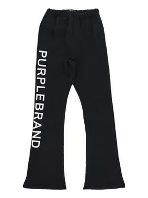 PURPLE BRAND Hwt Fleece Flared Pants - Black