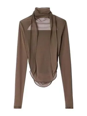 LEMAIRE Ballerina Foulard Top - Brown