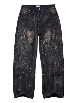 VALE FOREVER Cat Denim Jeans - Black